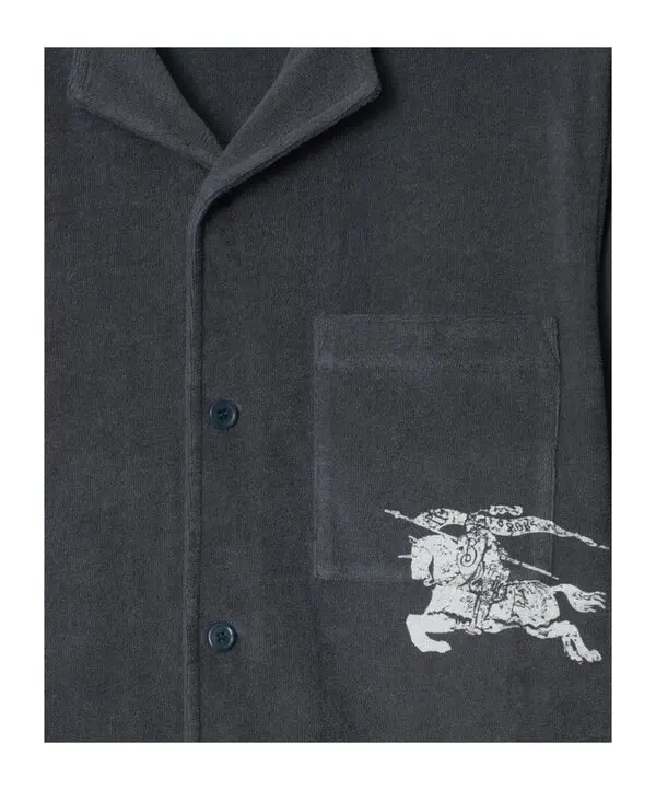 Burberry Ekd Printed Towelling Shirt - Magnet