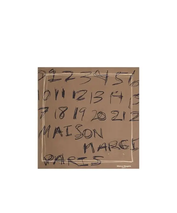 MAISON MARGIELA Number Print Foulard - Brown