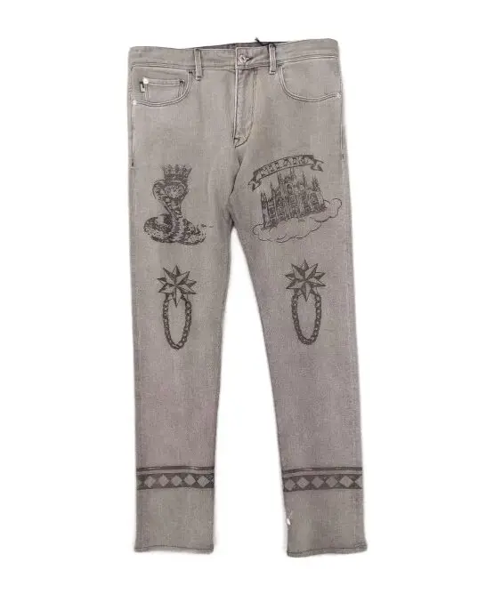 Moschino Printed Jeans - Gray