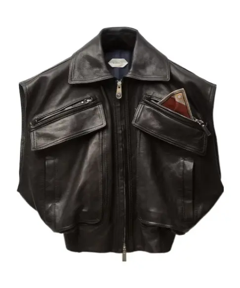 Versace Sleeveless Leather Gilet