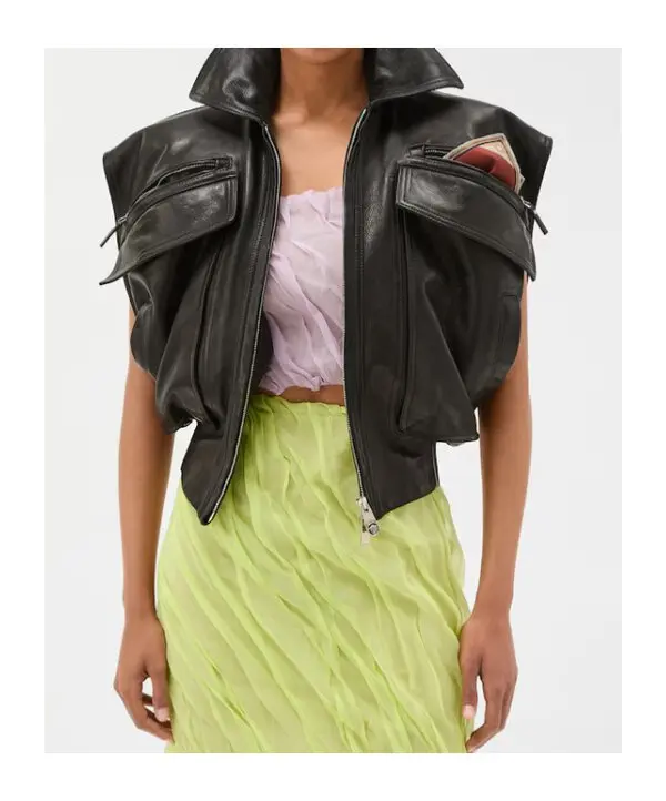 Versace Sleeveless Leather Gilet