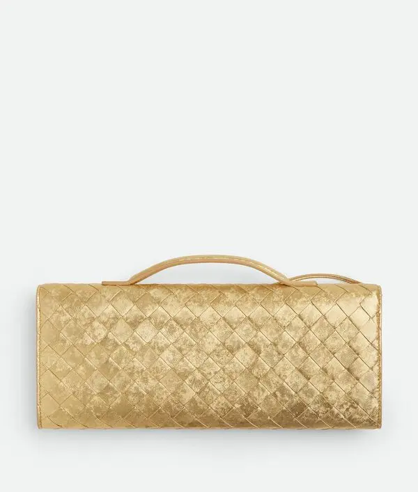 Bottega Veneta Andiamo Clutch Bag - Golden