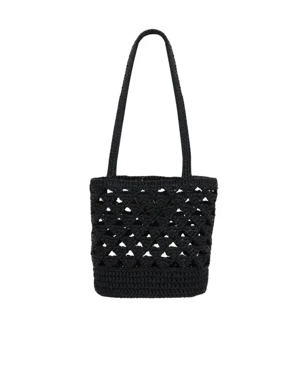 Prada Embroidered Logo Shoulder Bag