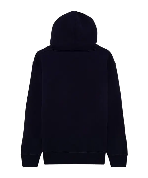 AUTRY Logo Embroidered Drawstring Hoodie - Blue