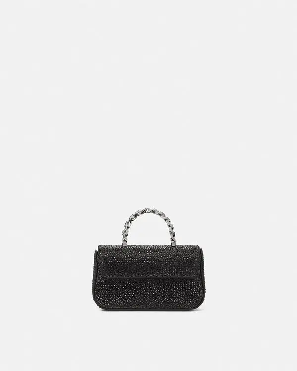 Versace La Medusa Embellished Chain-linked Mini Shoulder Bag
