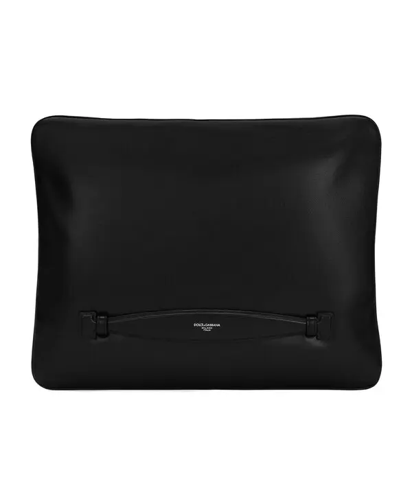 Dolce & Gabbana Logo Printed Clutch Bag - Black