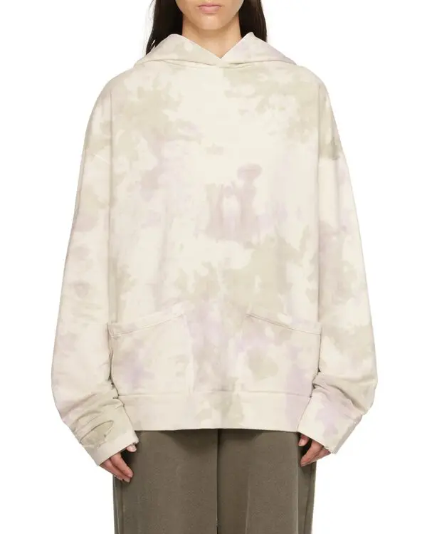 We11Done Tie-dye Hoodie With Graphic Detail