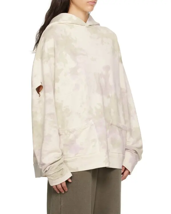 We11Done Tie-dye Hoodie With Graphic Detail