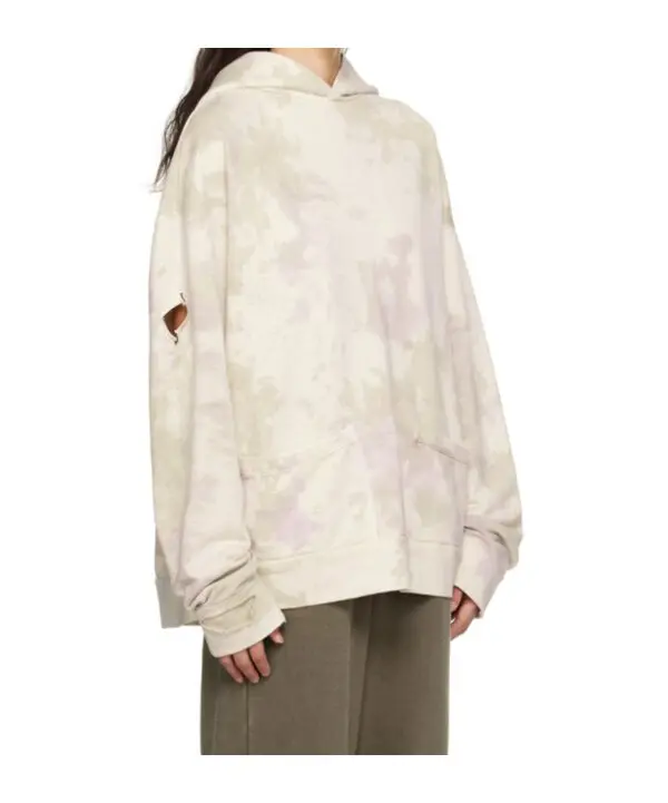 We11Done Tie-dye Hoodie With Graphic Detail