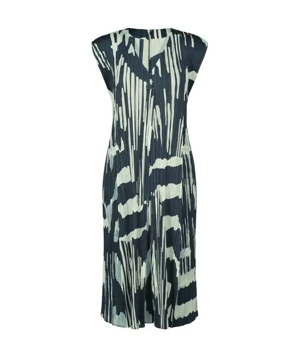PLEATS PLEASE BY ISSEY MIYAKE Refraction Pleated Vest - Gray Navy Blue