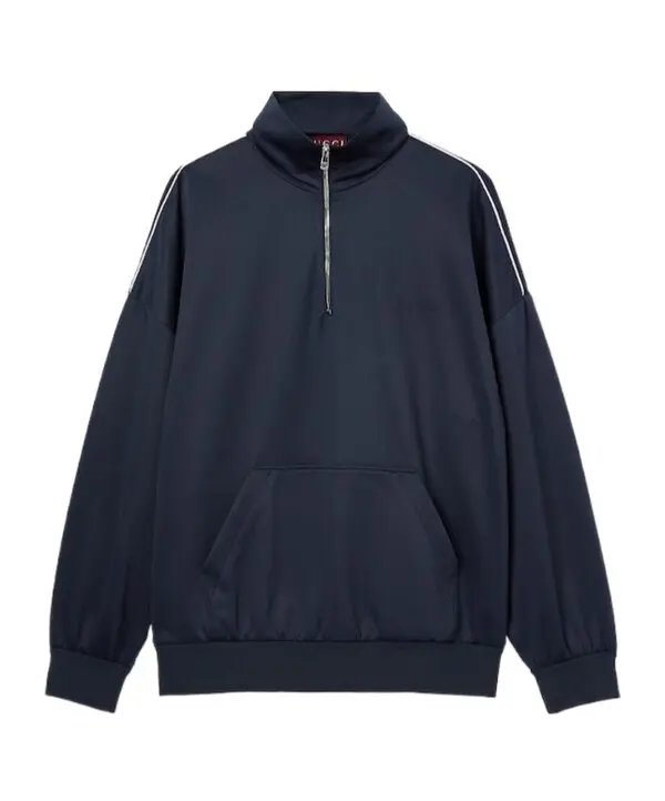 Gucci Technical Jersey Sweatshirt With Embossed Logo