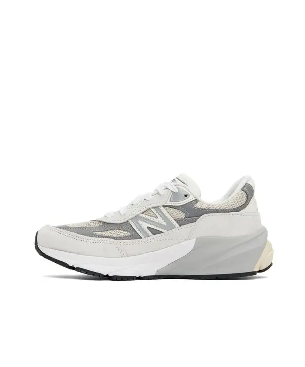 NEW BALANCE 990v4 Lace-up Sneakers - White Grey
