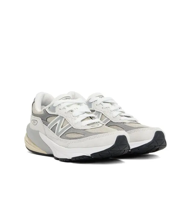 NEW BALANCE 990v4 Lace-up Sneakers - White Grey
