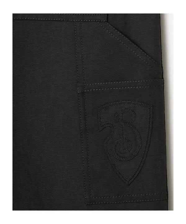 Burberry Logo Embroidered Straight Leg Trousers