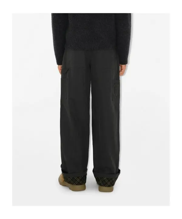 Burberry Logo Embroidered Straight Leg Trousers