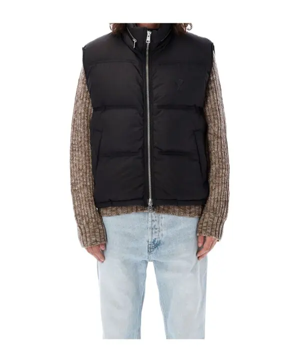 Ami Monogram Patch Puffer Gilet