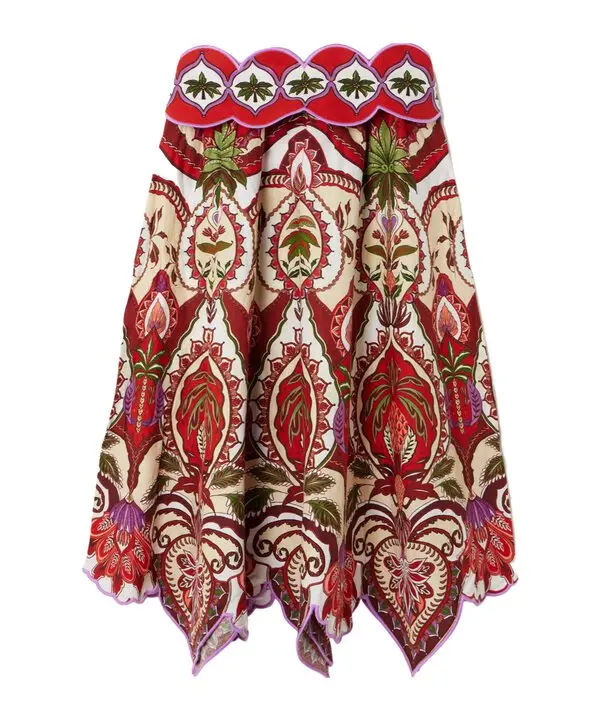 Farm Rio Odara Printed Midi Skirt
