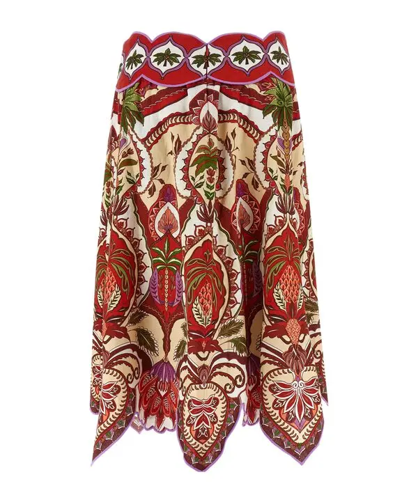 Farm Rio Odara Printed Midi Skirt