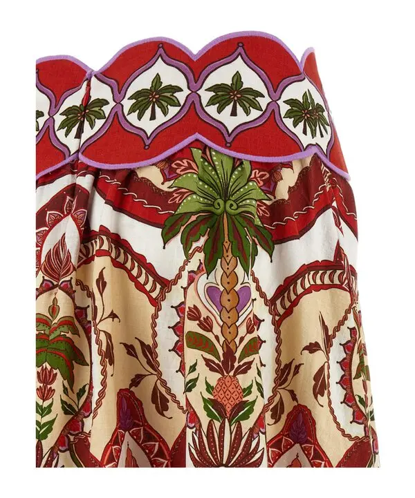 Farm Rio Odara Printed Midi Skirt