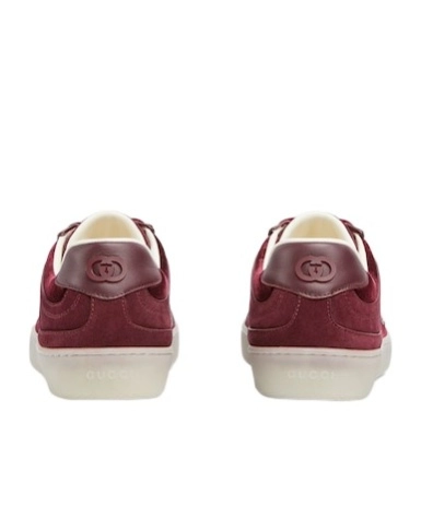Gucci Gg Logo Patch Low-top Sneakers - Bordeaux