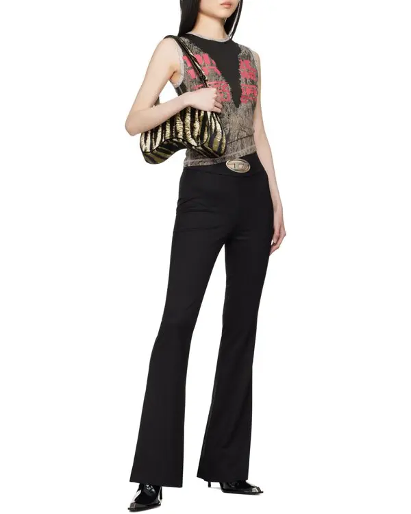 DIESEL® Logo Plaque Flare Pants