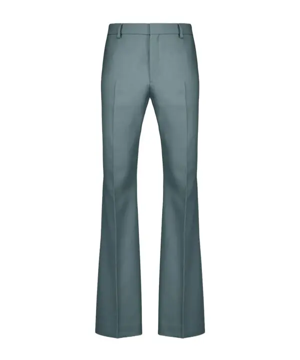 AMI Paris Flared Fit Trousers - Green