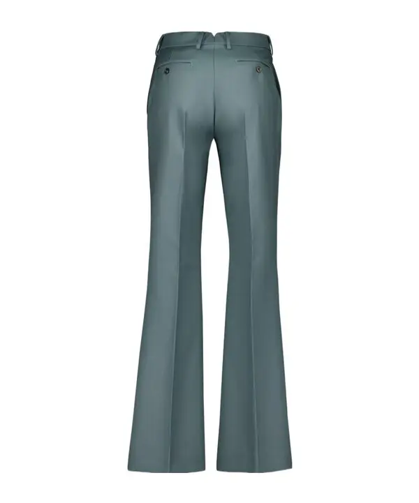 AMI Paris Flared Fit Trousers - Green