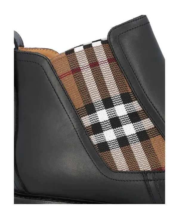 Burberry Check-panelled Pull-on Ankle Boots