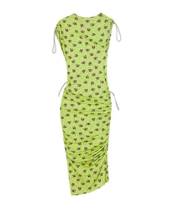 Coperni Lily Printed Adjustable Ruched Dress