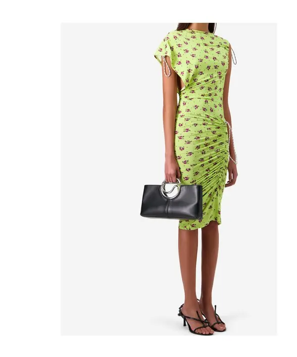 Coperni Lily Printed Adjustable Ruched Dress