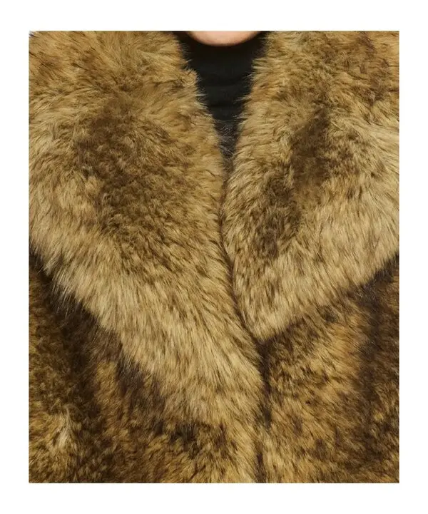 STAND STUDIO Lapel Faux Fur Jacket