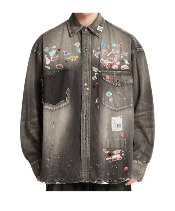 Mihara Yasuhiro Long-sleeve Denim Shirt