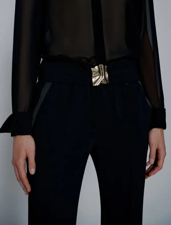 Marella Straight-fit Belted Trousers