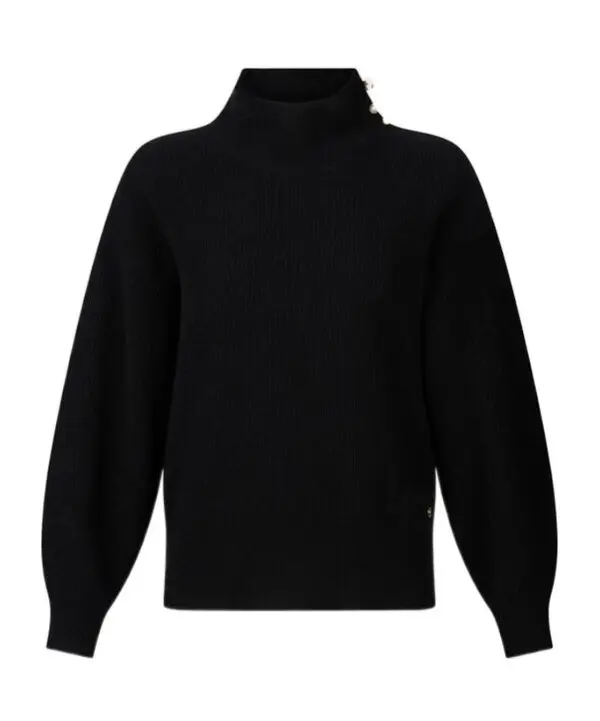 Liu Jo Pearl Embellished Puff Sleeve Jumper