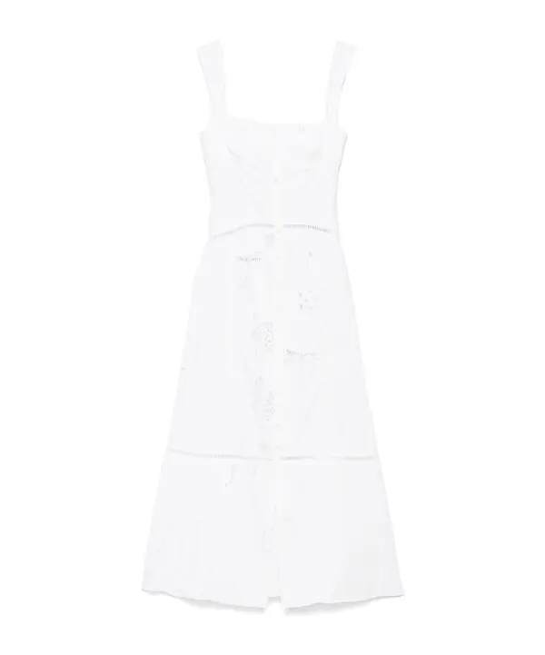 MARINE SERRE Regenerated Midi Dress - White