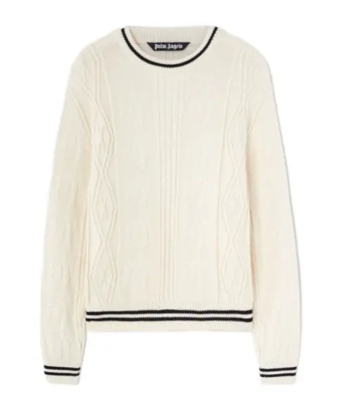 Palm Angels Curved Logo Knitted Jumper