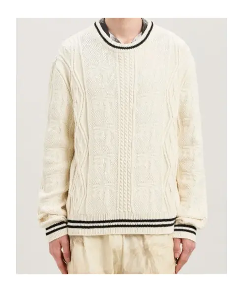 Palm Angels Curved Logo Knitted Jumper