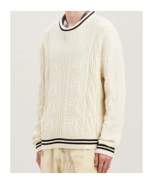 Palm Angels Curved Logo Knitted Jumper