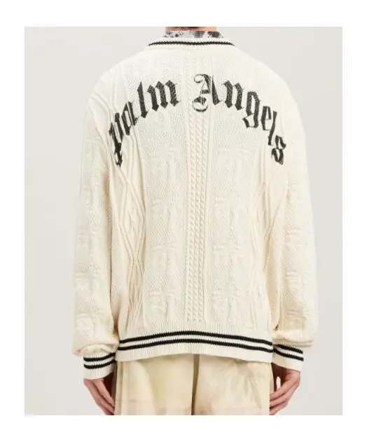 Palm Angels Curved Logo Knitted Jumper