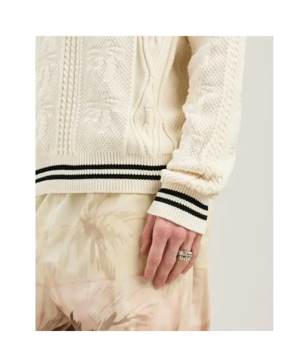 Palm Angels Curved Logo Knitted Jumper
