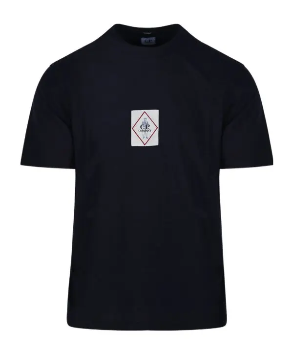 C.P. COMPANY Logo Patch Crewneck T-shirt - Black