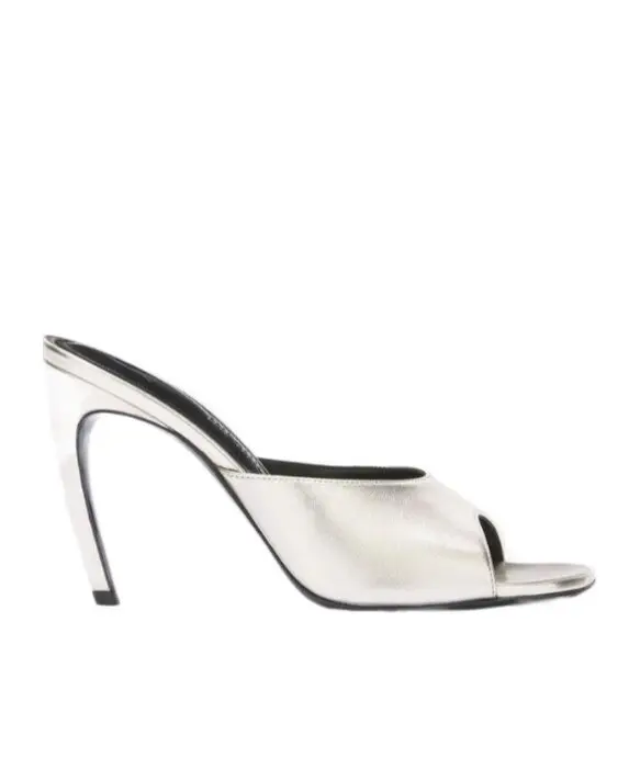 Attico The Betta Mules - Silver