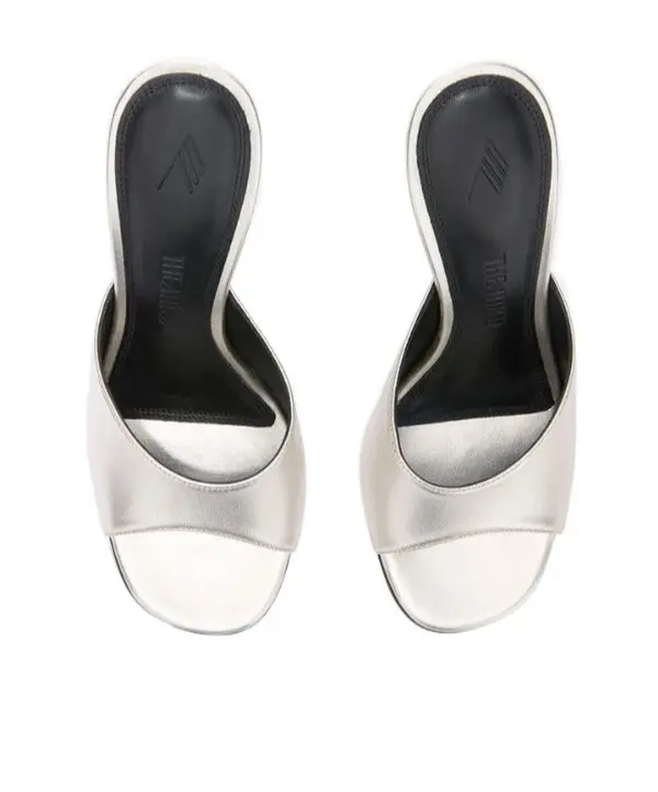 Attico The Betta Mules - Silver