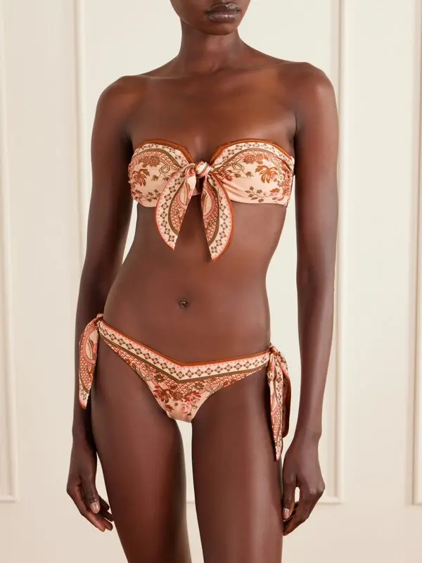 Zimmermann Paisley Print Sweetheart Bikini - No