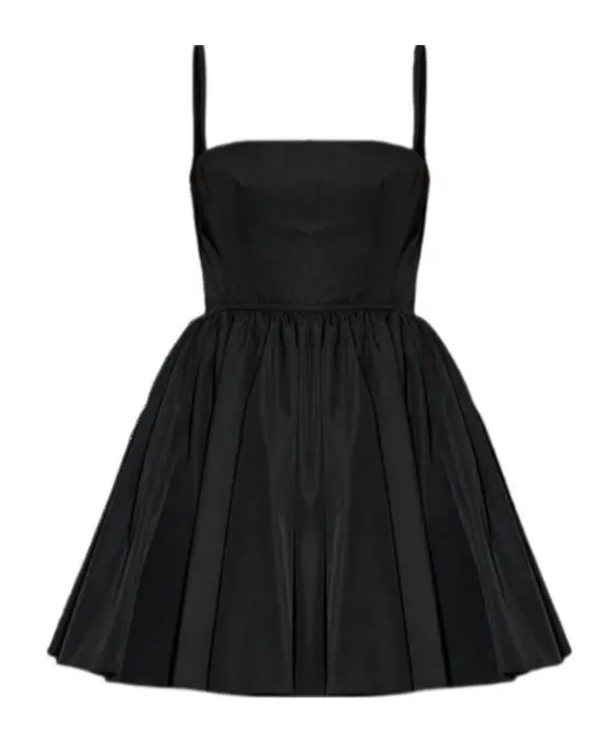 Alaïa Pleated Sleeveless Mini Dress - Black