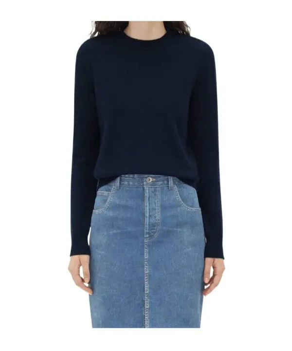 Bottega Veneta Intrecciato Leather Patches Jumper - Black