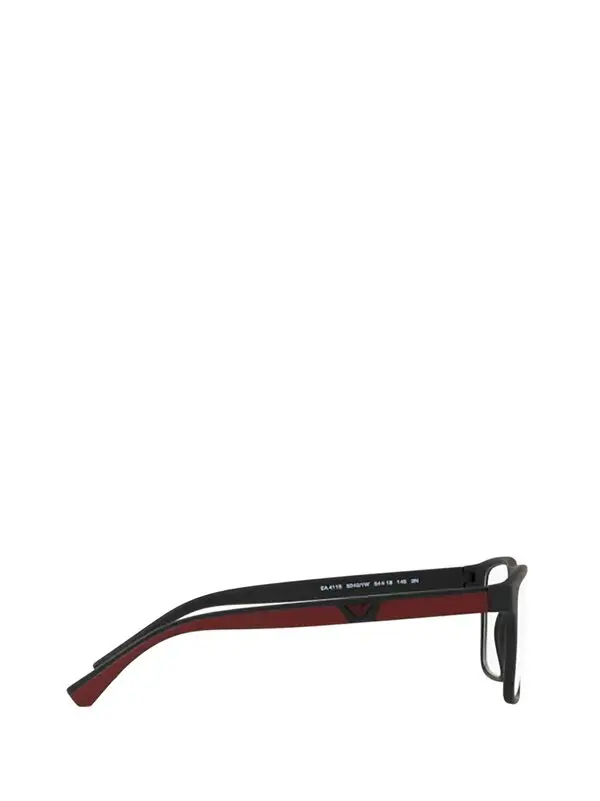 Emporio Armani Inverted Trapezoidal Full-frame Eyeglasses - Black