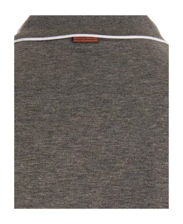 Zegna Logo-embroidered Short Sleeved Polo Shirt