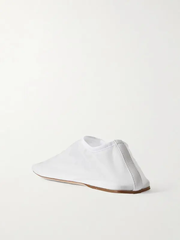 Christopher Esber Mesh Flat Ballerinas - White