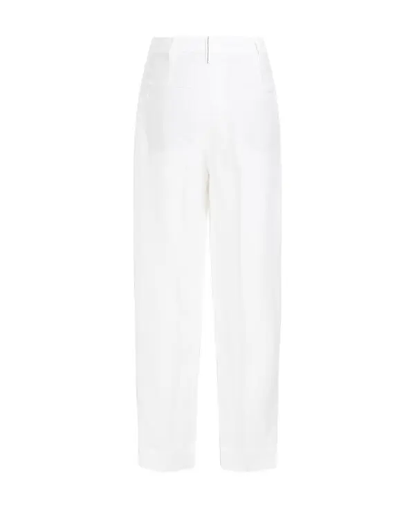 Brunello Cucinelli High-waist Cropped Pleated Trousers